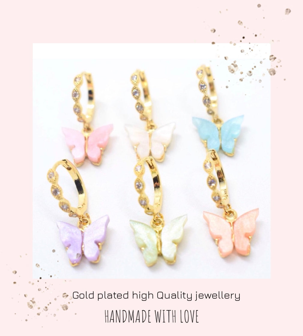 Violet Cubic Butterfly Earring | SHINEST